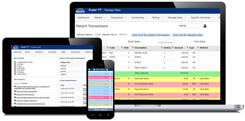 Contact us for Apollo Physical Therapy Software Online